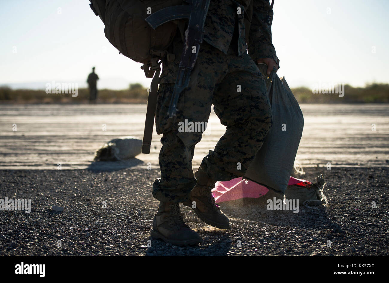 A U.S. Marines, of a Marine Air Traffic Control Mobile Team from the ...