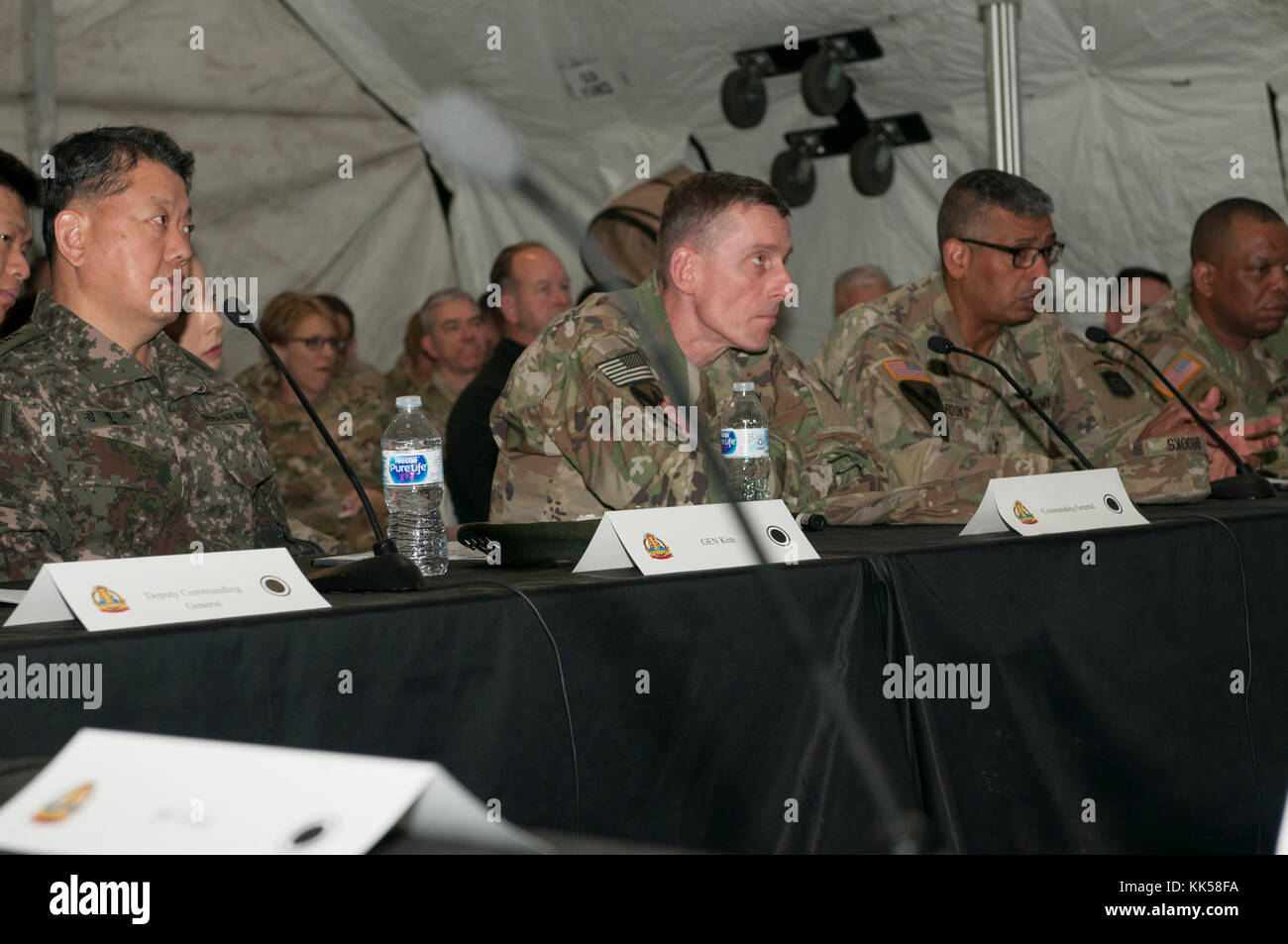 (From left to right) Gen. Byeong Joo Kim, Deputy Commander of Combined ...