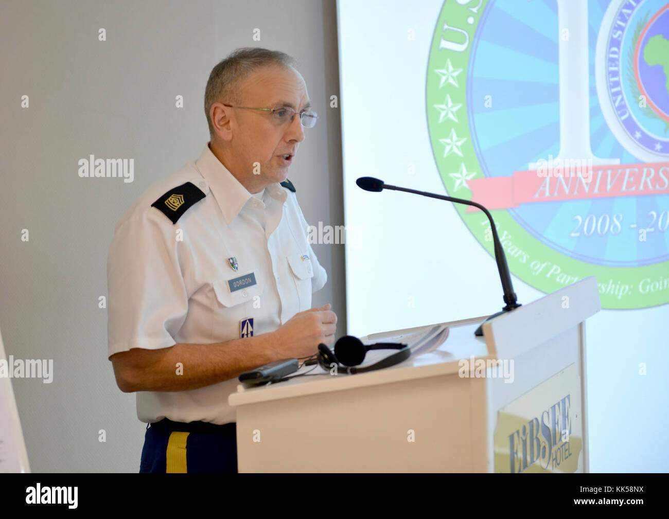 GRAINAU, Germany — Command Sgt. Maj. James Gordon, senior enlisted ...