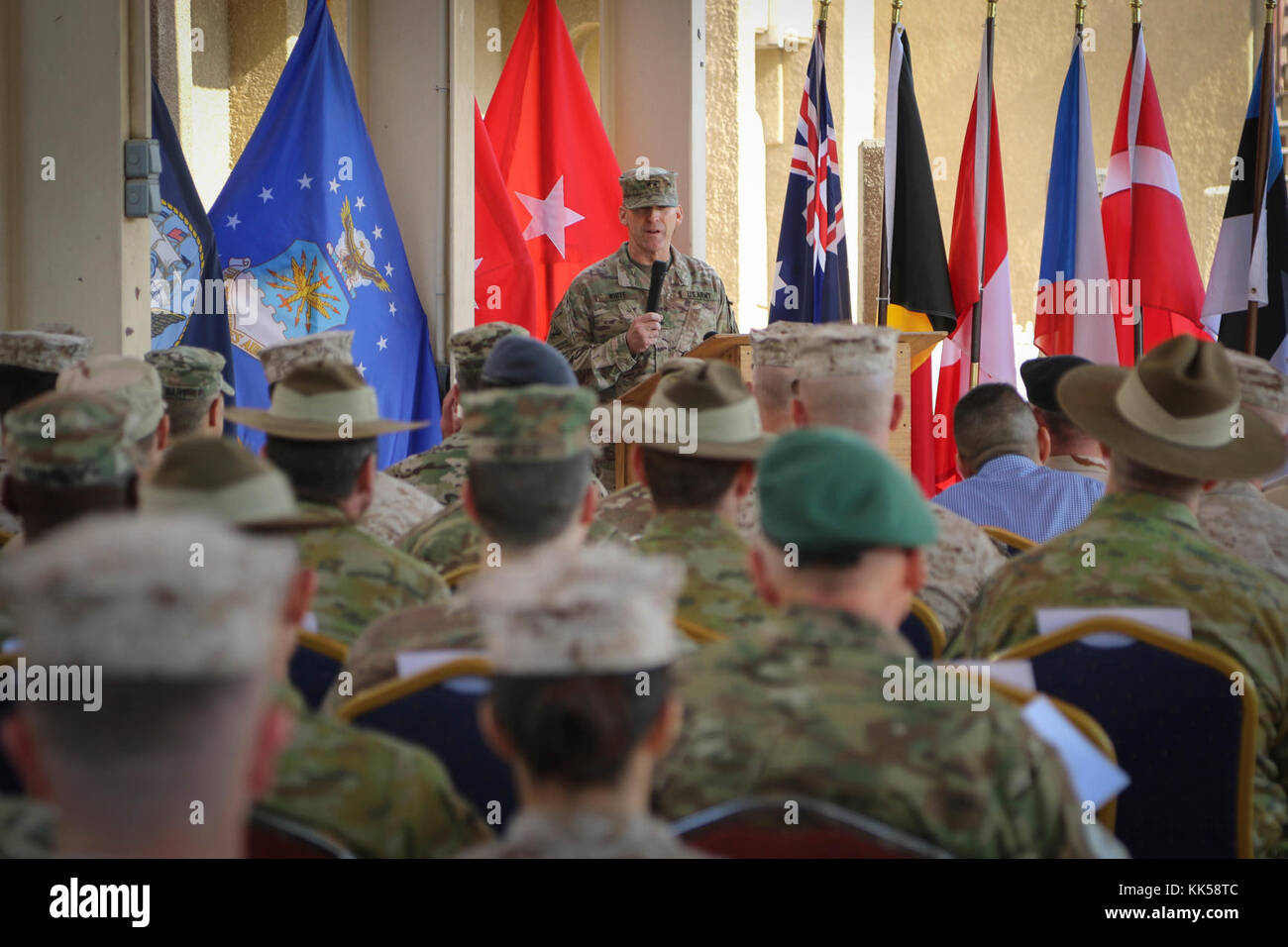 Maj. Gen. Pat White, commanding general of Combined Joint Forces Land ...