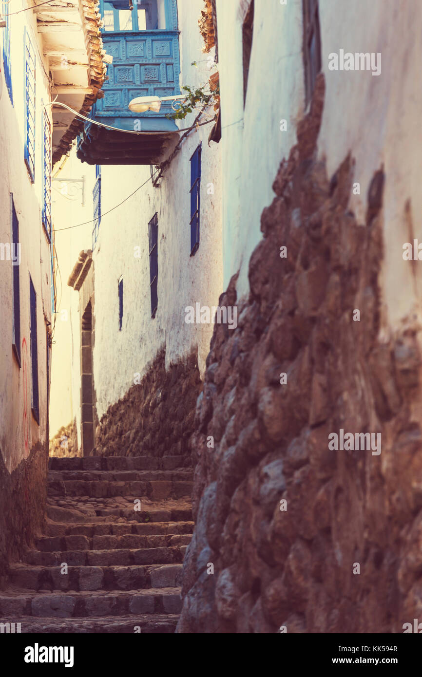 Authentic street in peruvian city Stock Photo - Alamy