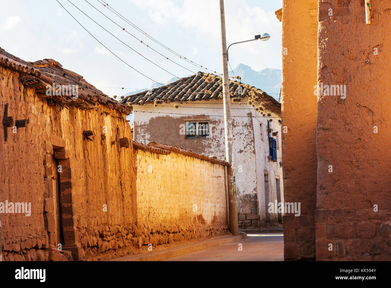 Authentic street in peruvian city Stock Photo - Alamy