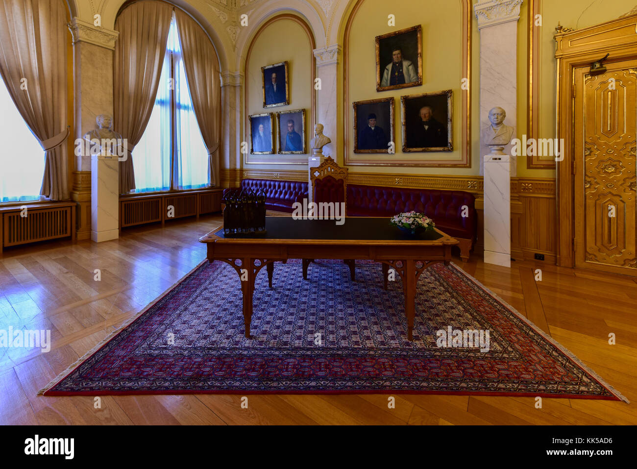 Oslo, Norway - February 27 2016: Interior of the Storting building ...