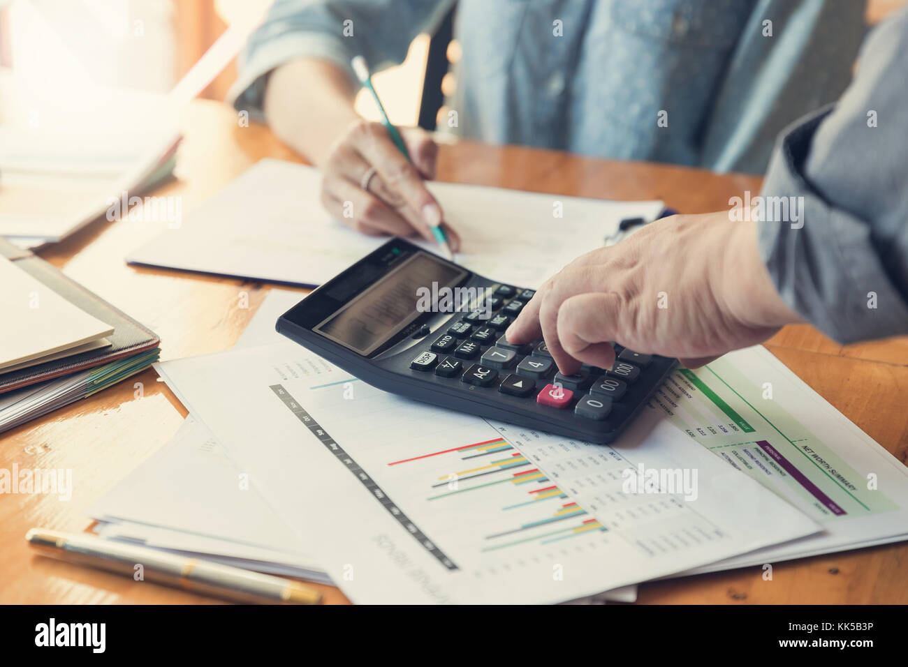 Business and finance concept of office working,Teamwork of Businessmen ...