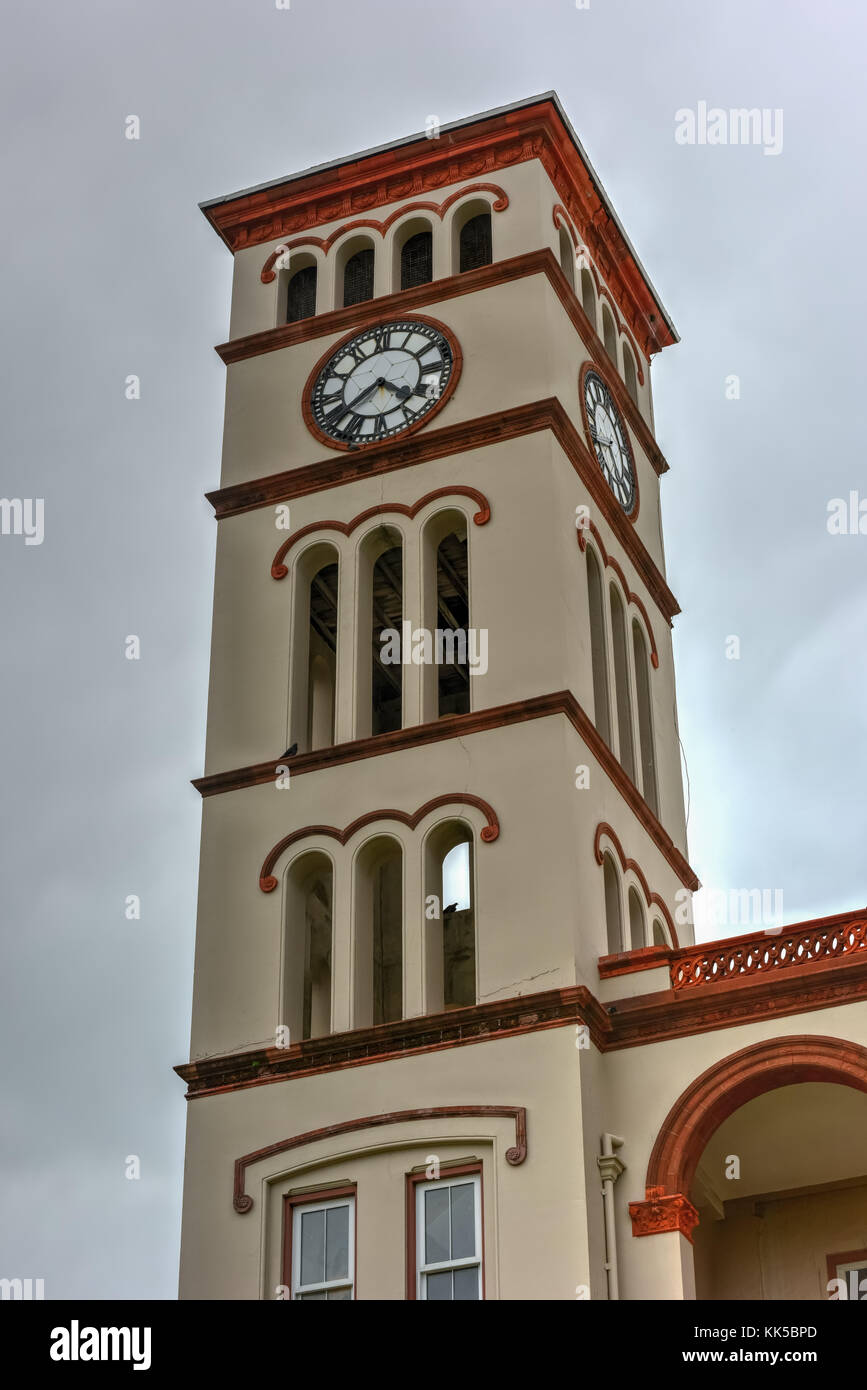 Florentine Clock Tower of the Bermuda Parliament (Sessions House) in ...