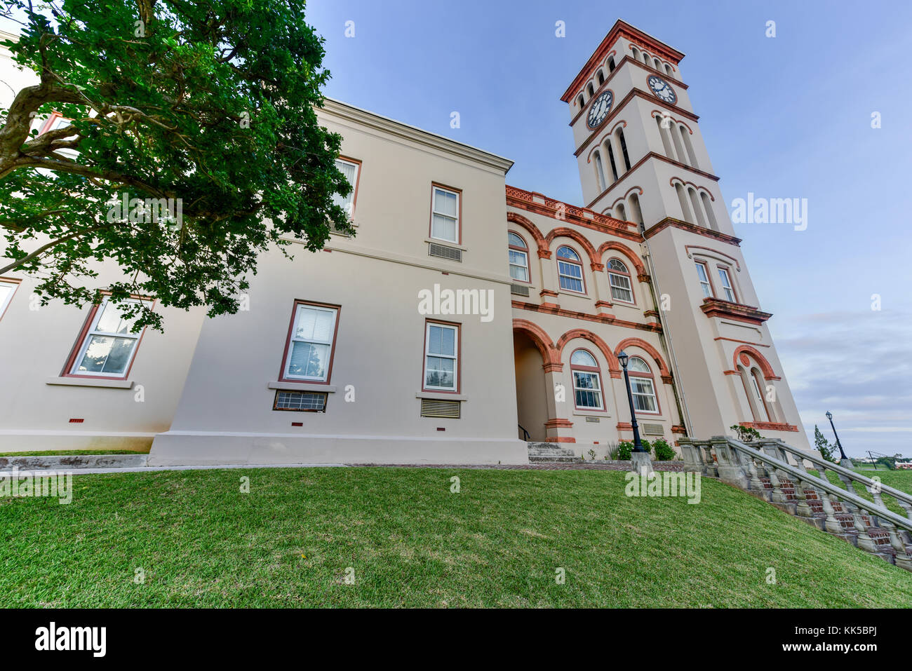 Bermuda Parliament (Sessions House) in Hamilton on Parliament Hill ...