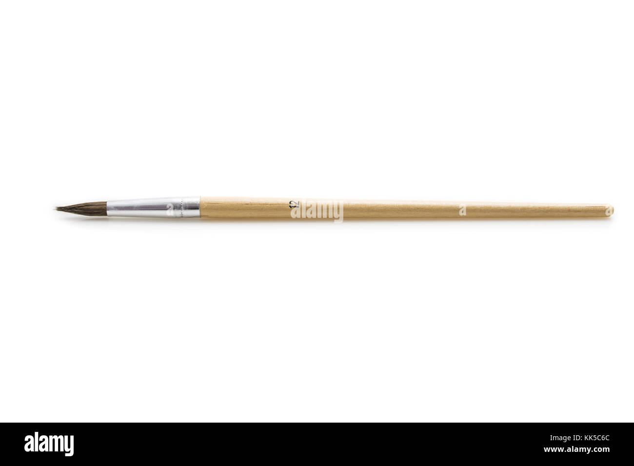 Old and Used Paint Brush,size number twelve, on white background Stock ...