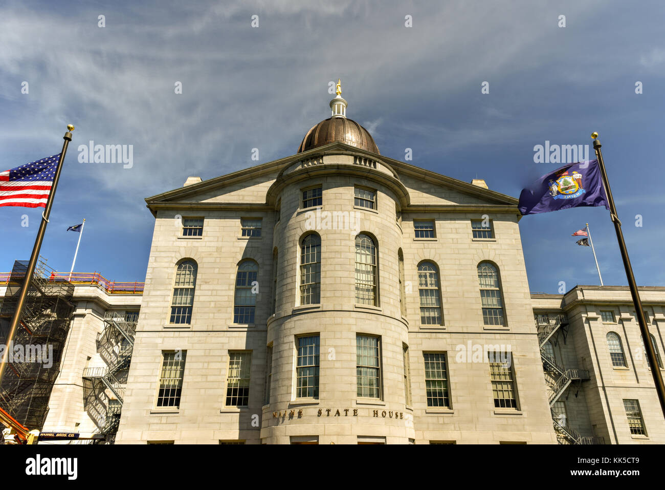 The Maine State House in Augusta, Maine is the state capitol of the ...
