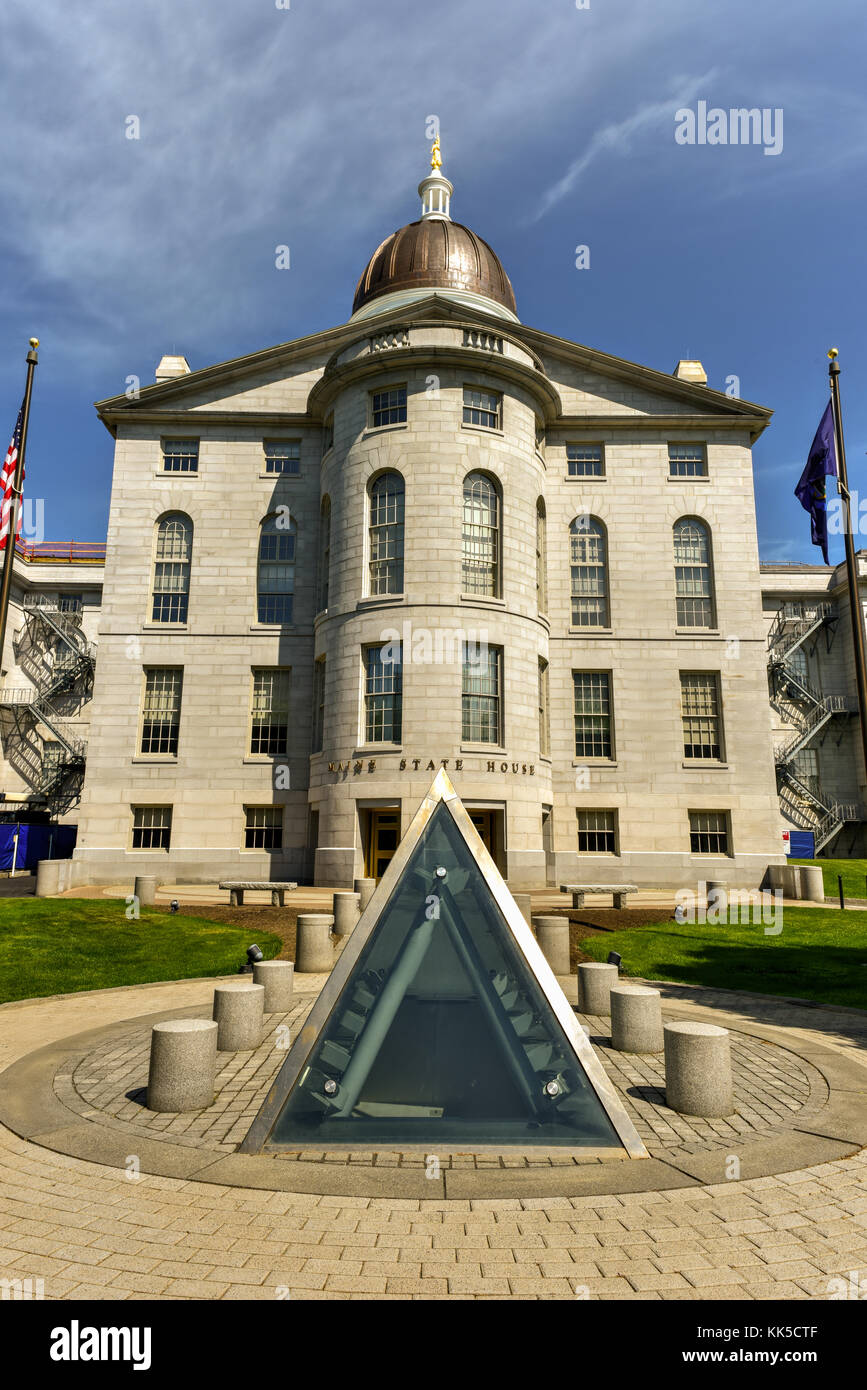 The Maine State House in Augusta, Maine is the state capitol of the ...
