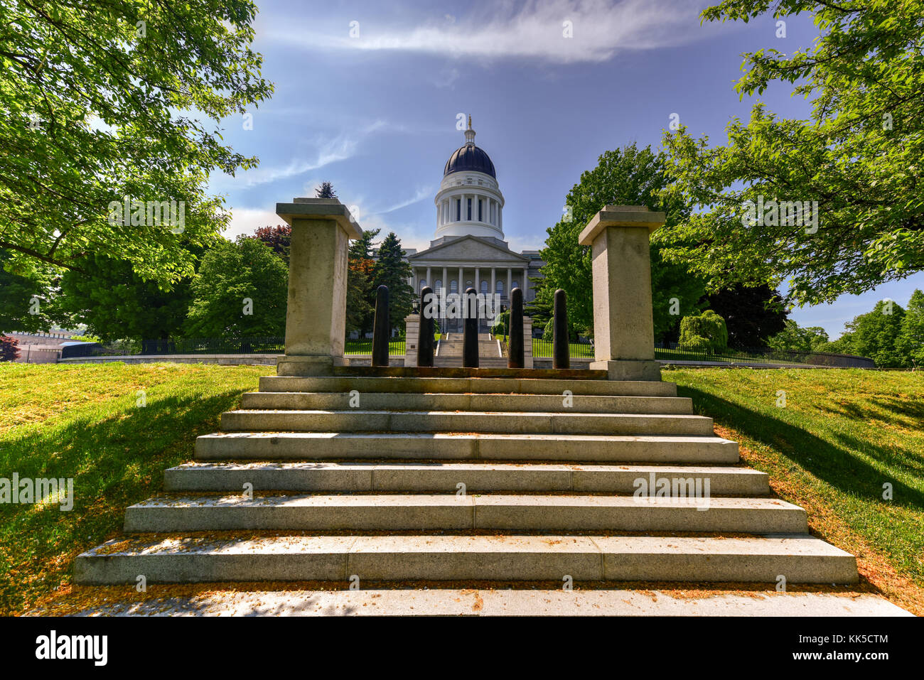 The Maine State House in Augusta, Maine is the state capitol of the ...