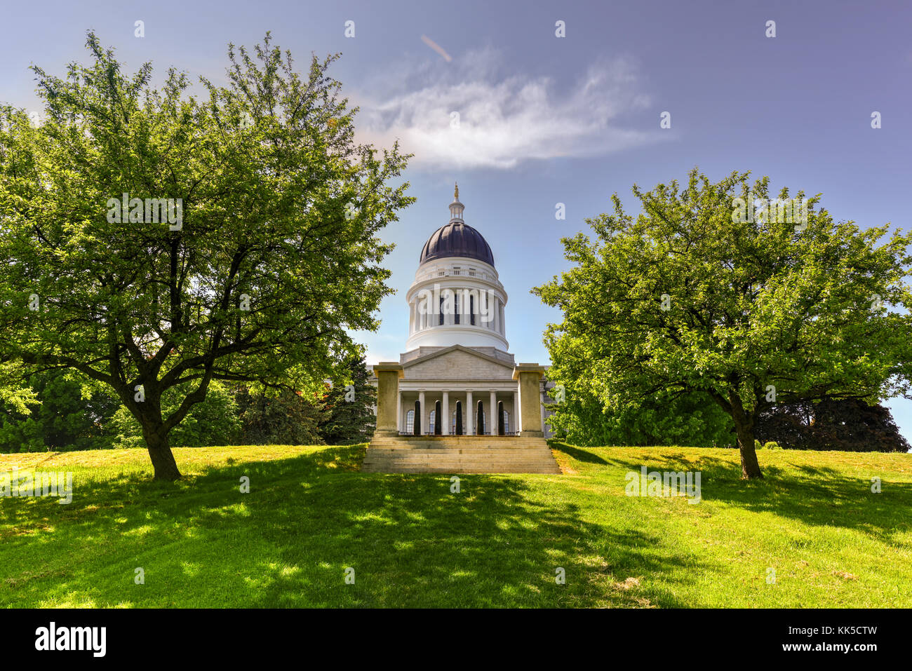 The Maine State House in Augusta, Maine is the state capitol of the ...