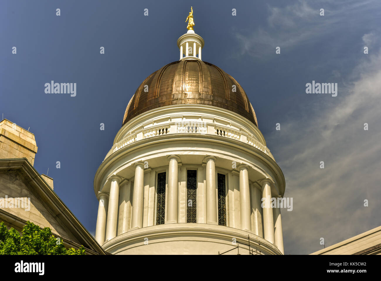 The Maine State House in Augusta, Maine is the state capitol of the ...