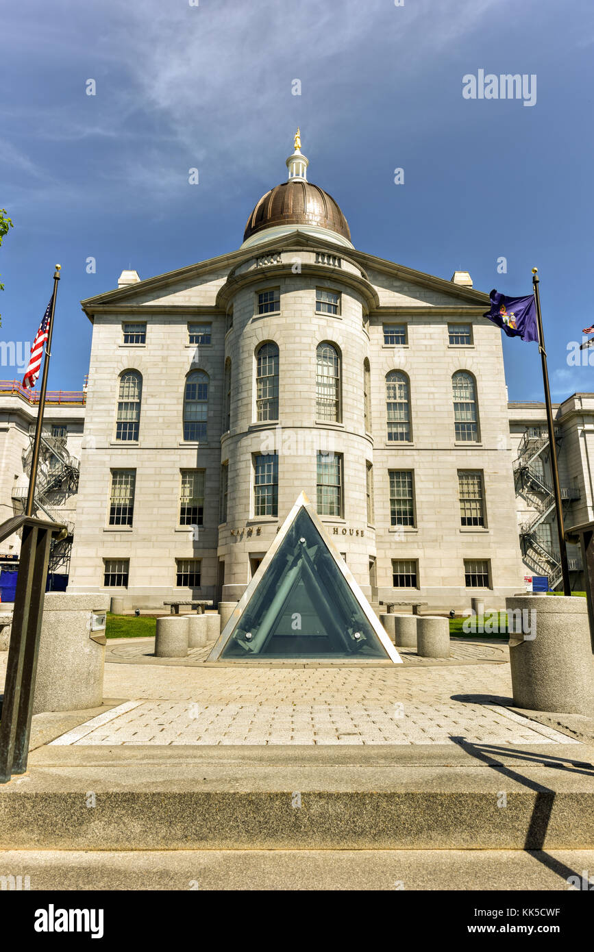 The Maine State House in Augusta, Maine is the state capitol of the ...