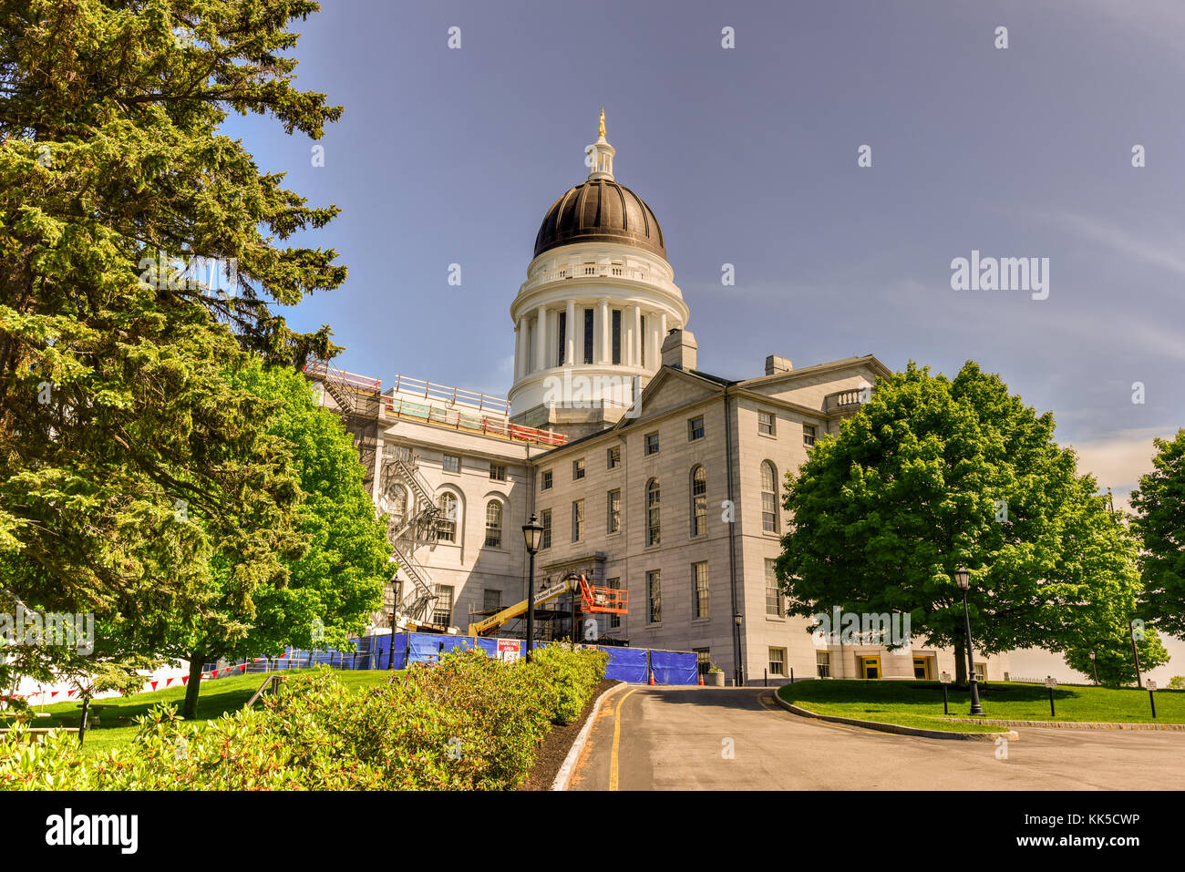 The Maine State House in Augusta, Maine is the state capitol of the ...