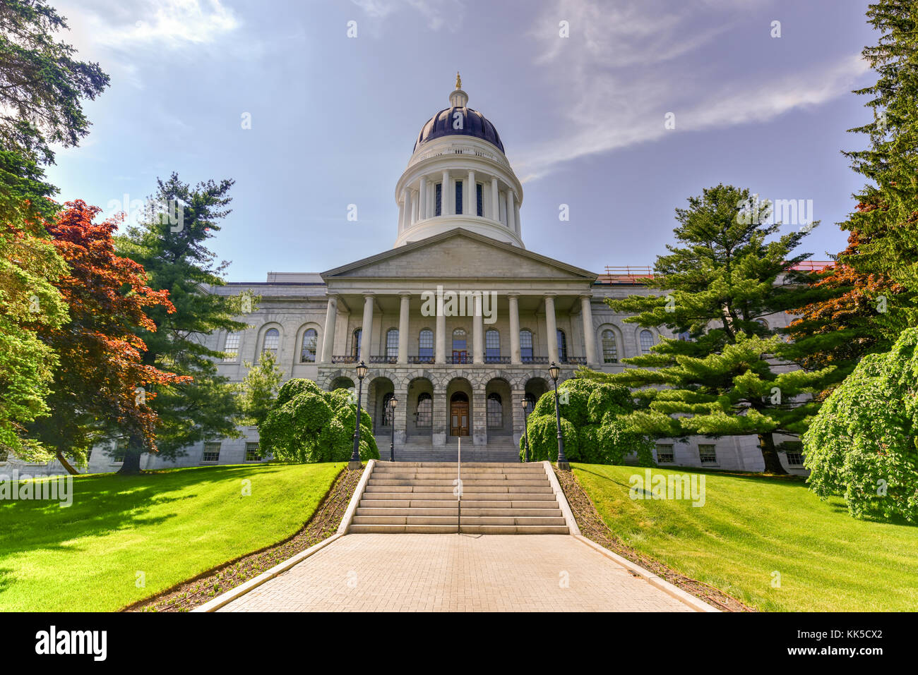 The Maine State House in Augusta, Maine is the state capitol of the ...