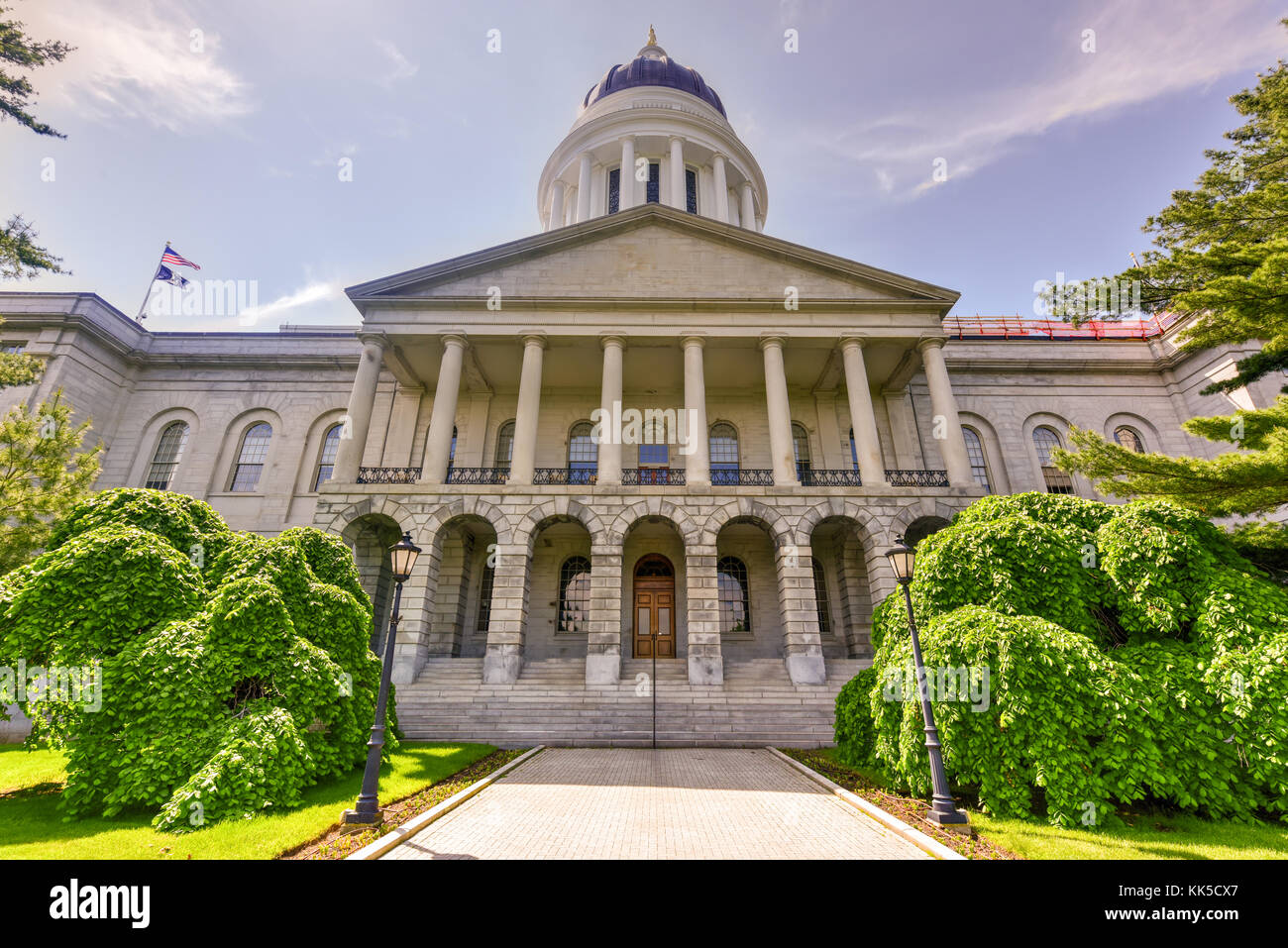 The Maine State House in Augusta, Maine is the state capitol of the ...