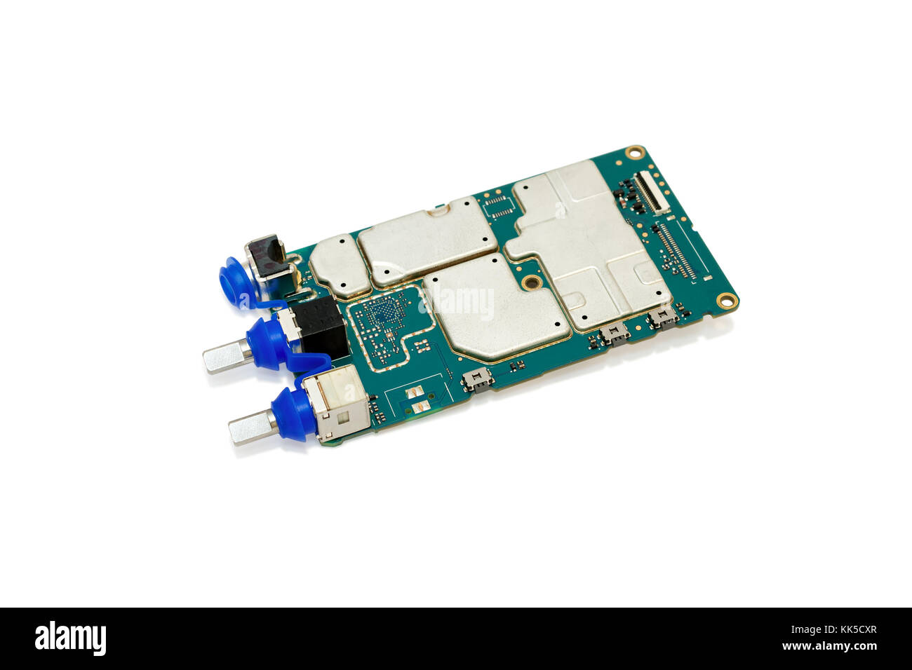 Disassembled walkie-talkie. Electronic board. Isolated on white ...