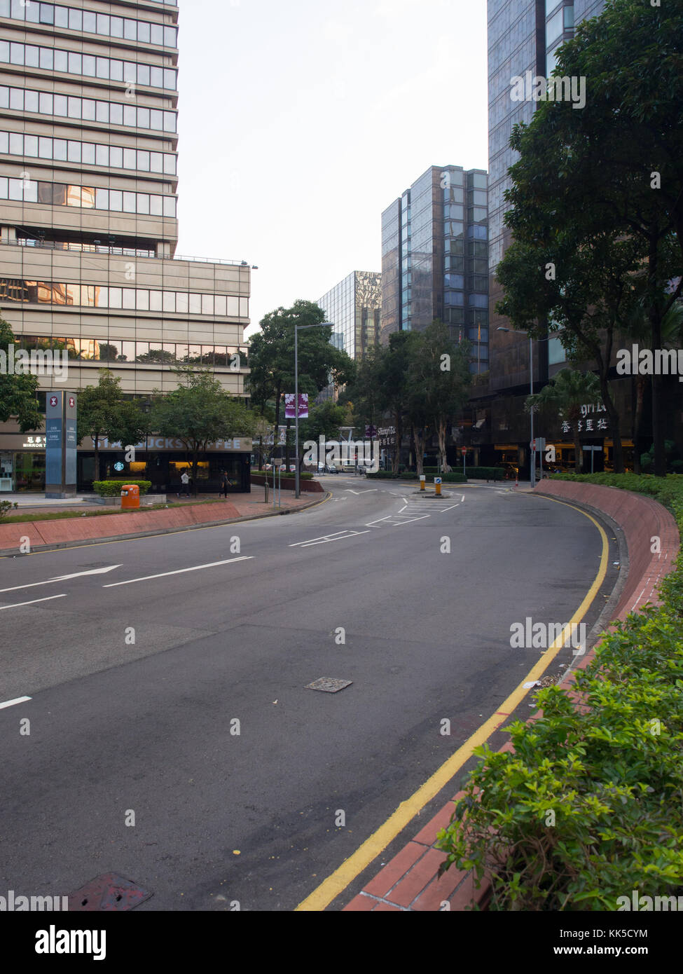 Empty Street In Hong Kong Stock Photo - Alamy