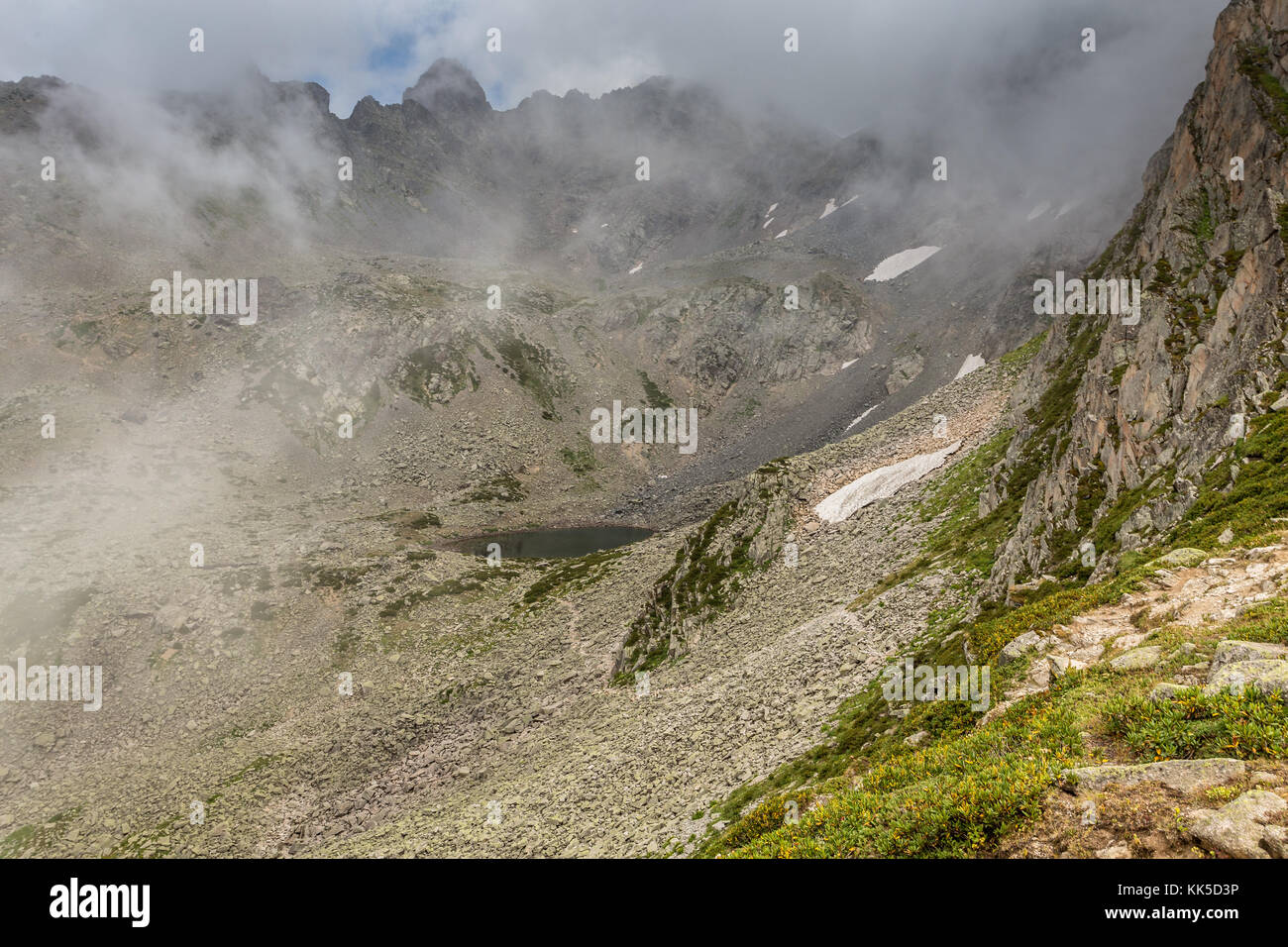 Glacial lake on the top of the Kackar Mountains or simply Kackars, in ...
