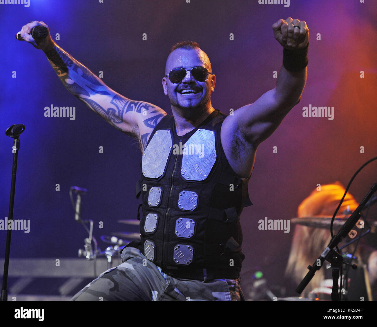 FORT LAUDERDALE, FL - OCTOBER 19: Joakim Broden of Sabaton performs at ...