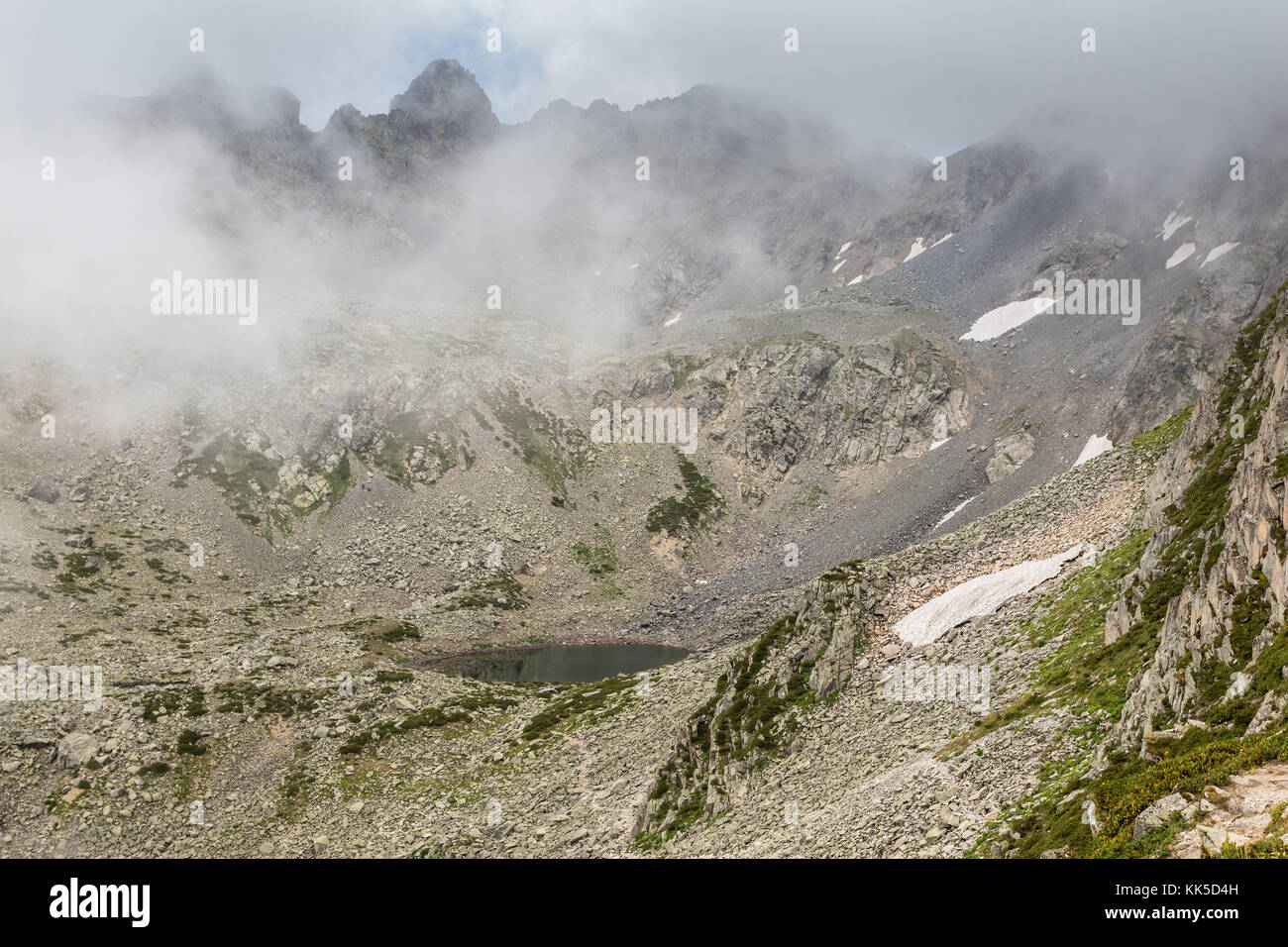 Glacial lake on the top of the Kackar Mountains or simply Kackars, in ...