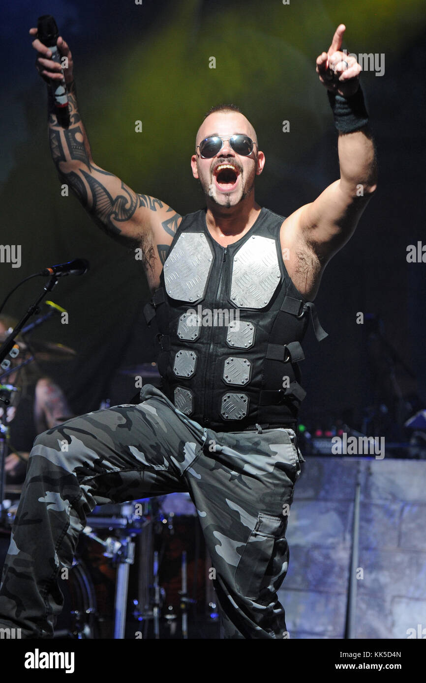 FORT LAUDERDALE, FL - OCTOBER 19: Joakim Broden of Sabaton performs at ...