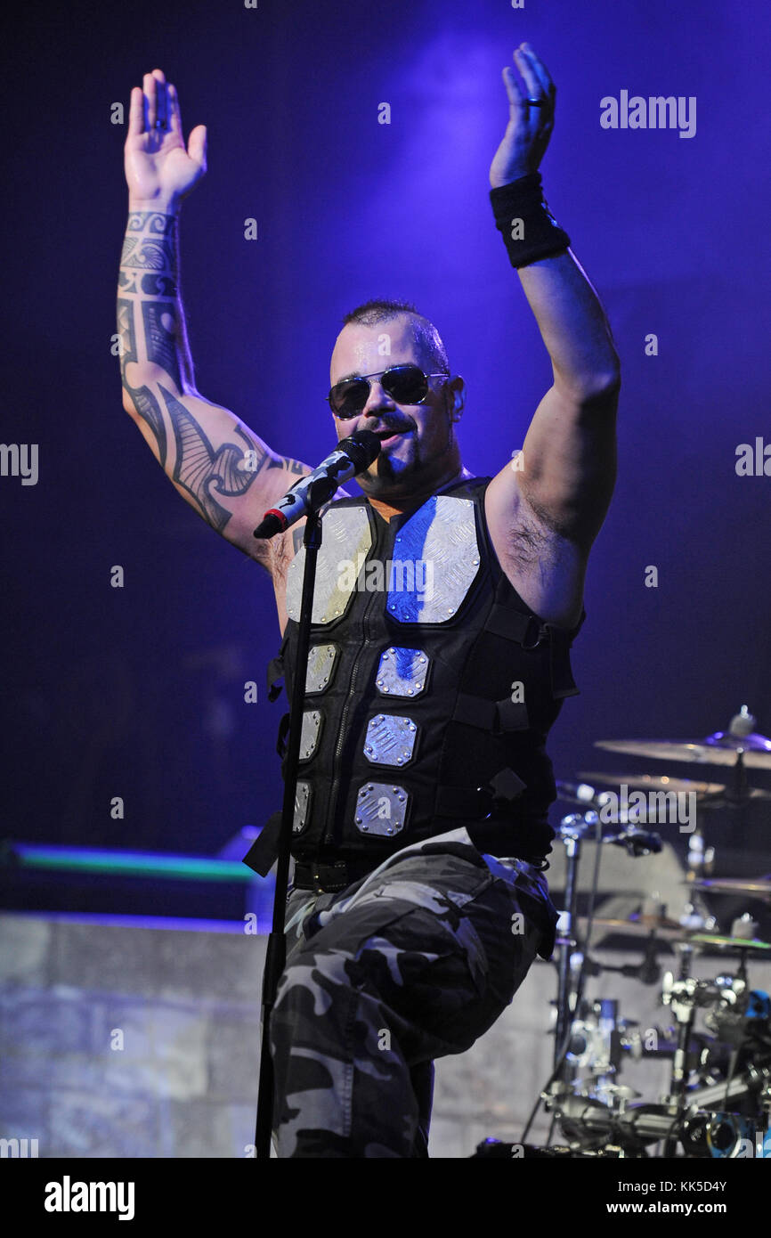 FORT LAUDERDALE, FL - OCTOBER 19: Joakim Broden of Sabaton performs at ...