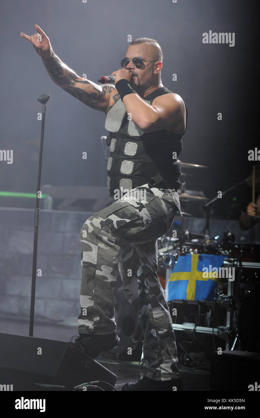 FORT LAUDERDALE, FL - OCTOBER 19: Joakim Broden of Sabaton performs at ...
