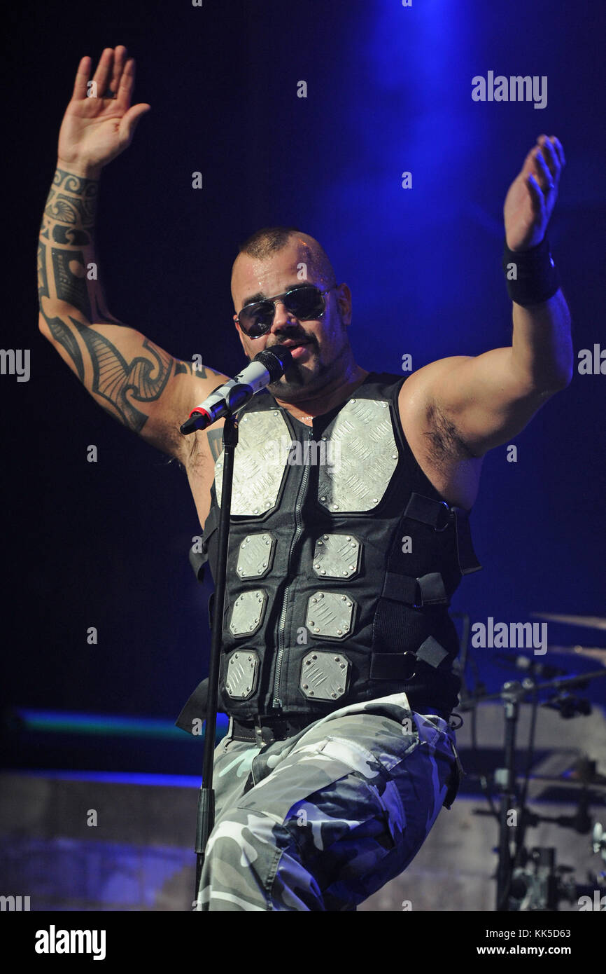 FORT LAUDERDALE, FL - OCTOBER 19: Joakim Broden of Sabaton performs at ...