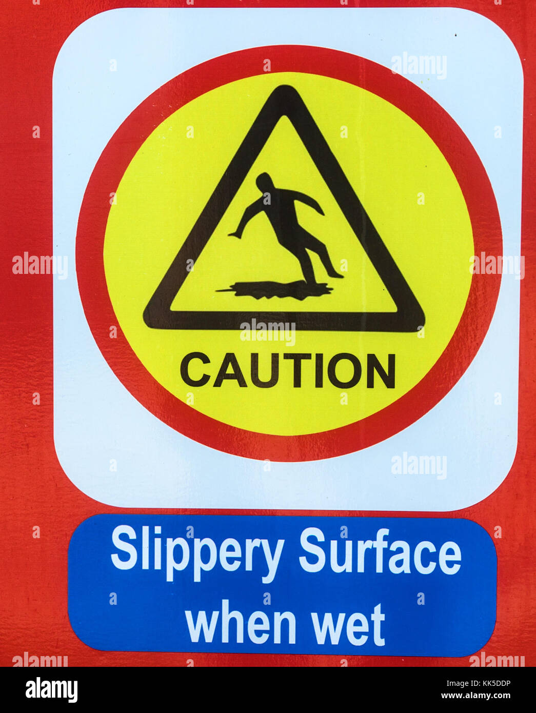 Caution slippery surface sign hi-res stock photography and images - Alamy