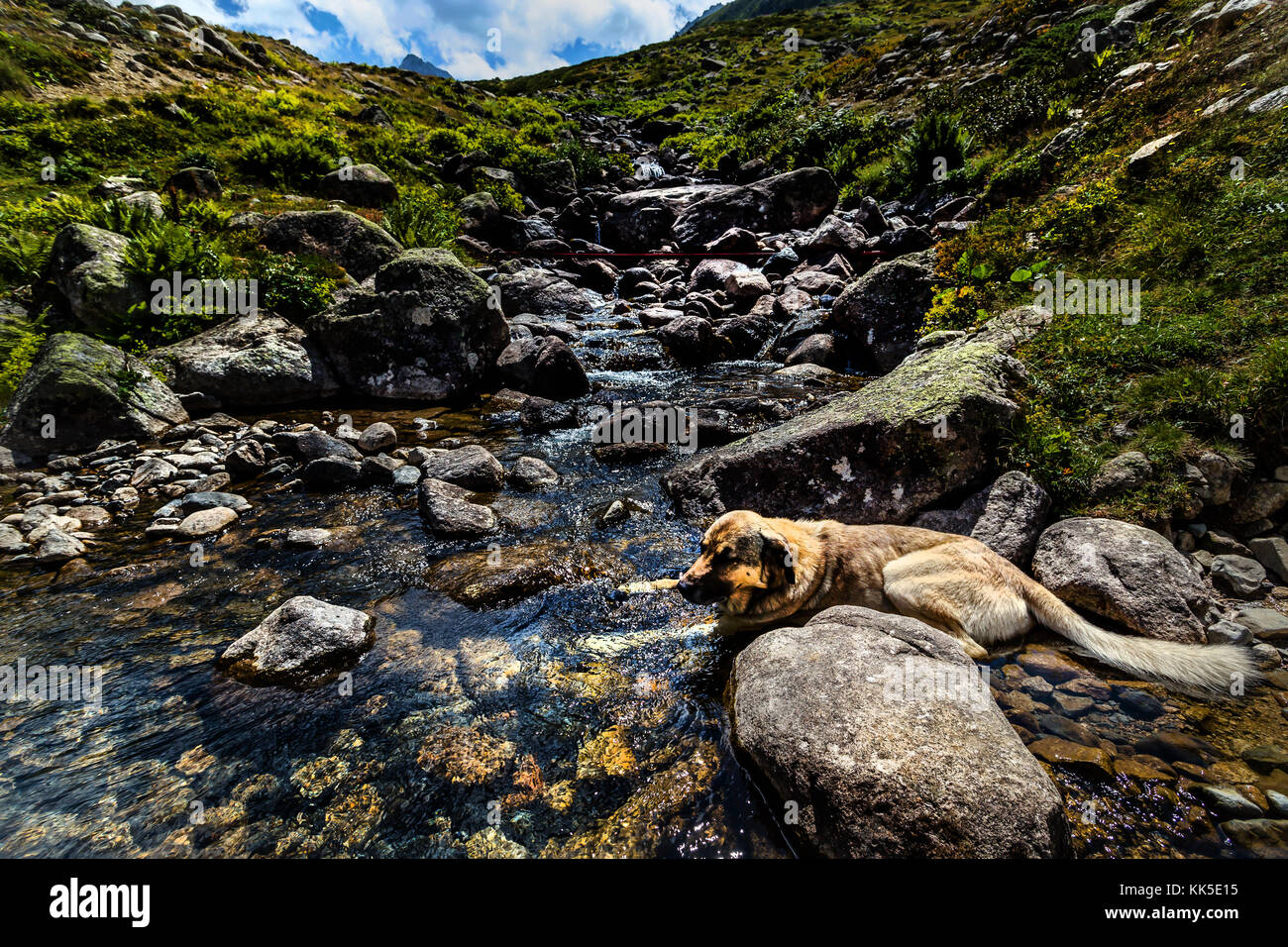 Landscape view of Kackar Mountains or simply Kackars, in Turkish Kackar ...