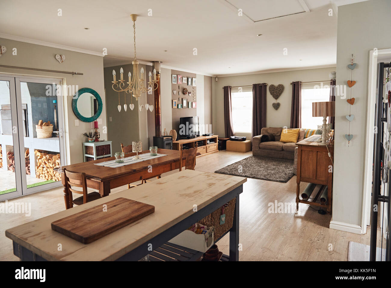 Interior of the living area of a suburban home Stock Photo - Alamy
