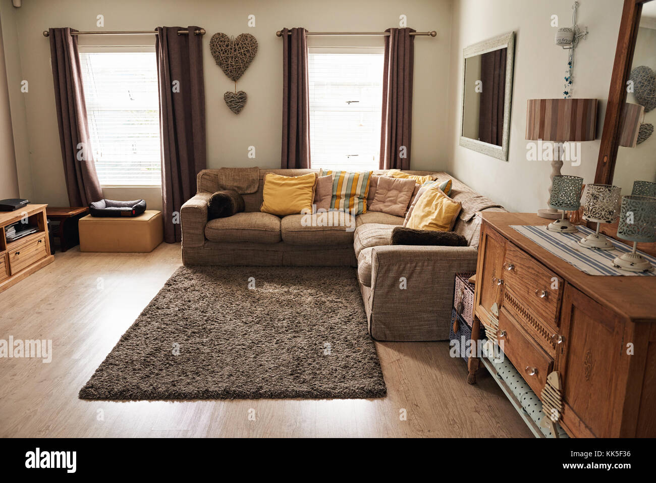Interior of the lounge of a contemporary suburban home Stock Photo - Alamy