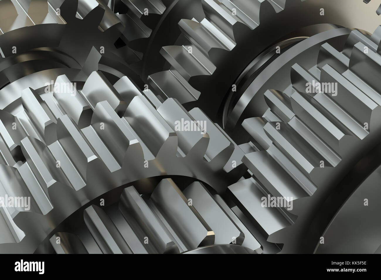 Cog gears mechanism concept. 3d illustration Stock Photo - Alamy