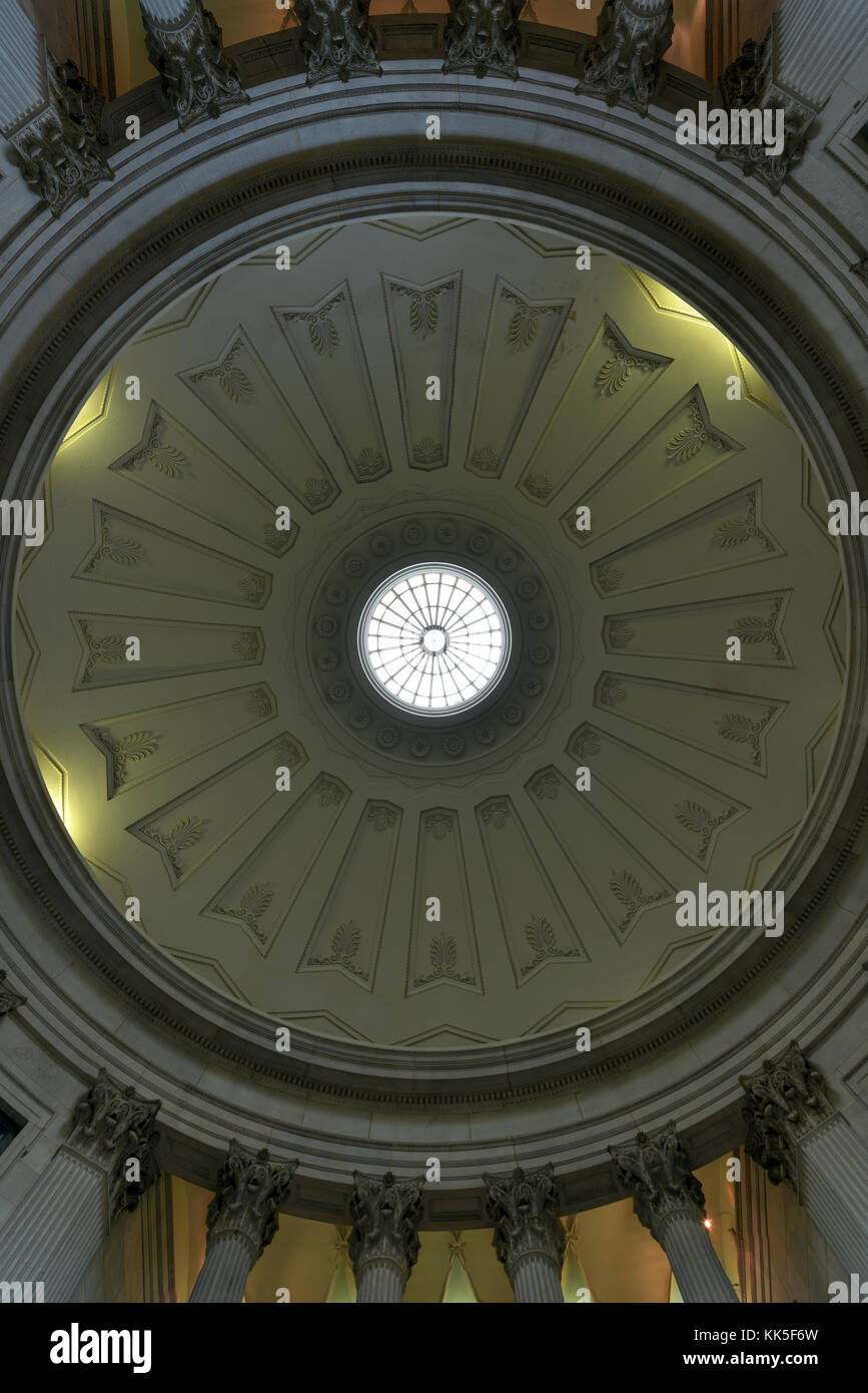 Interior of the Federal Hall on Wall Street. George Washington took the ...