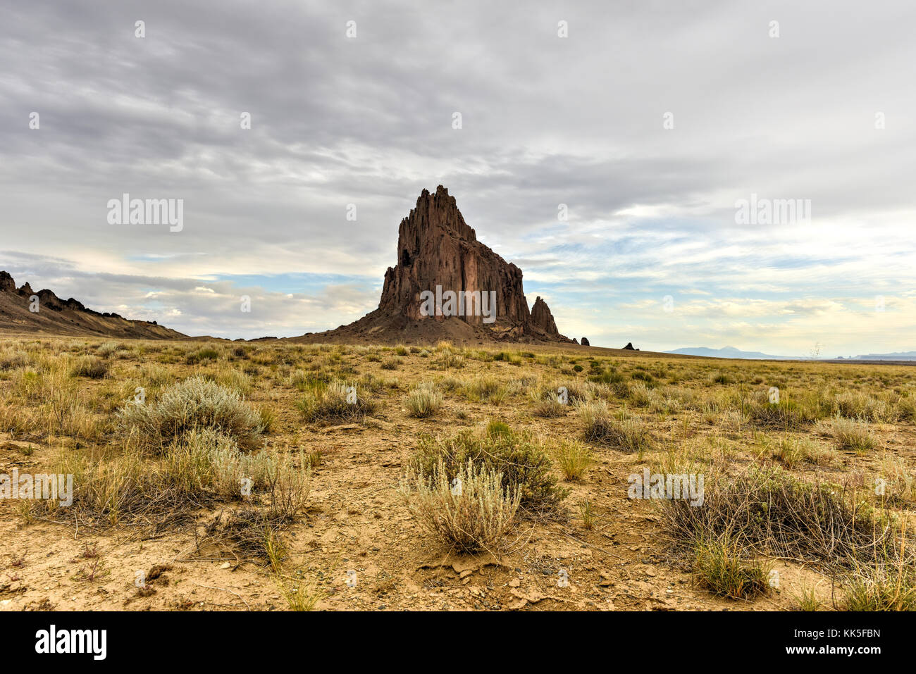 Shiprock is a monadnock rising nearly 1,583 feet above the high-desert ...