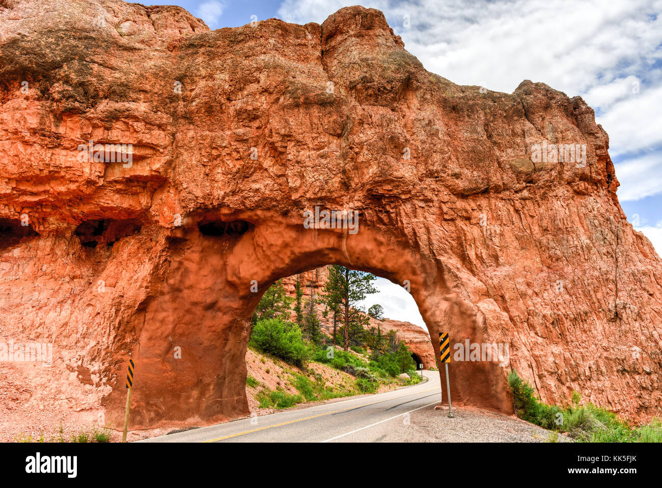 Drive Through Arch along the highway in Utah outside Red Canyon Stock ...