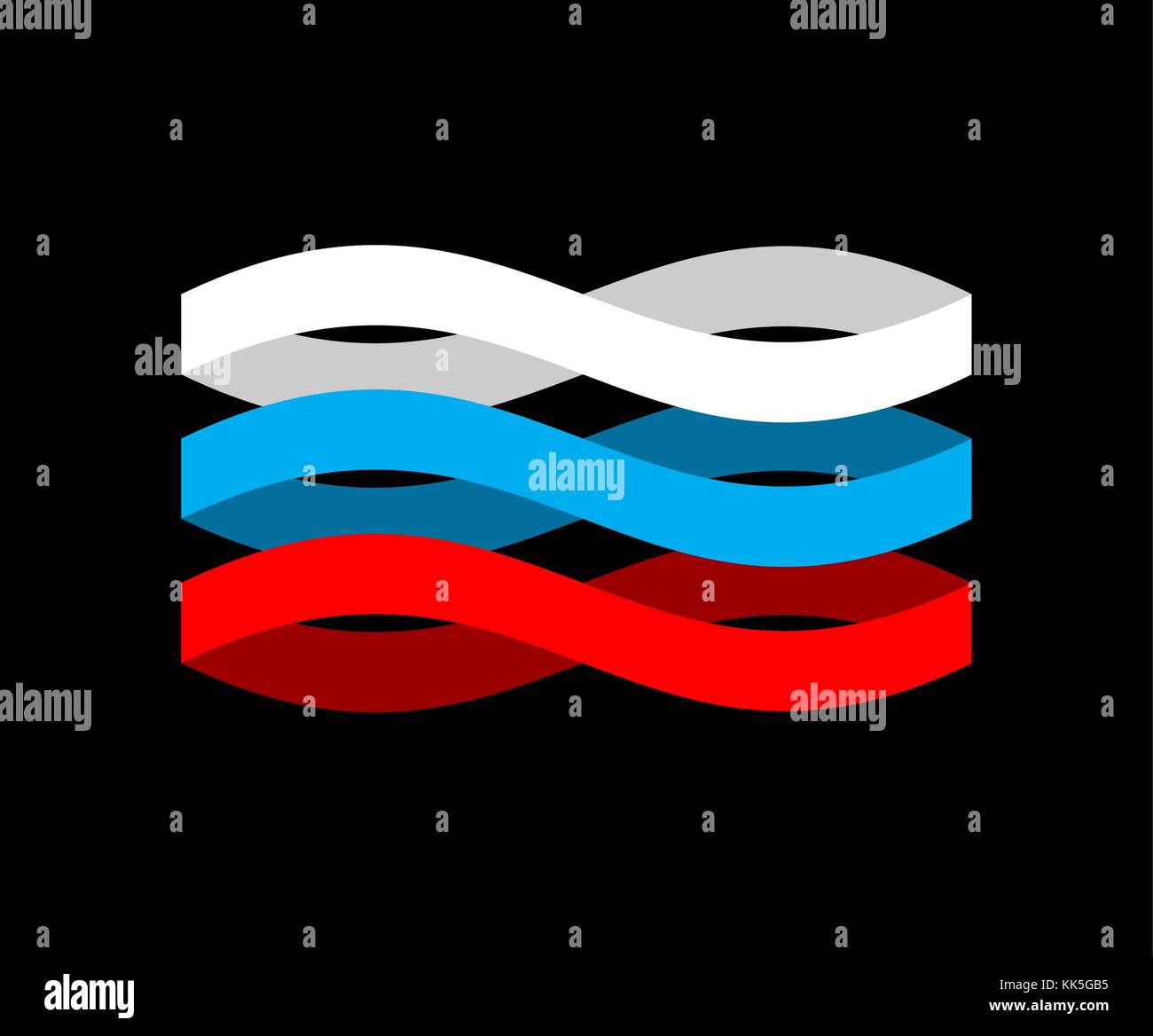 Russia Flag ribbon isolated. Russian symbol national tape. State ...