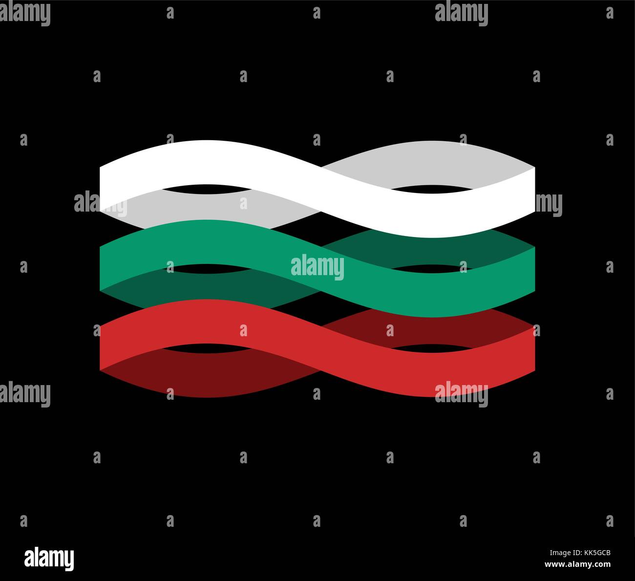 Bulgaria Flag ribbon isolated. Bulgarian symbol national tape. State ...