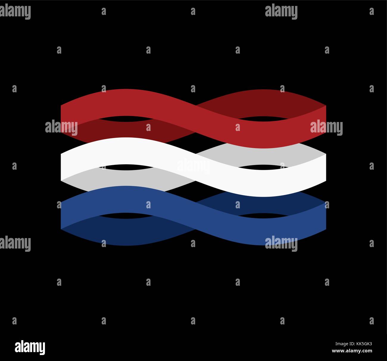 Netherlands Flag ribbon isolated. Dutch tape symbol national tape ...