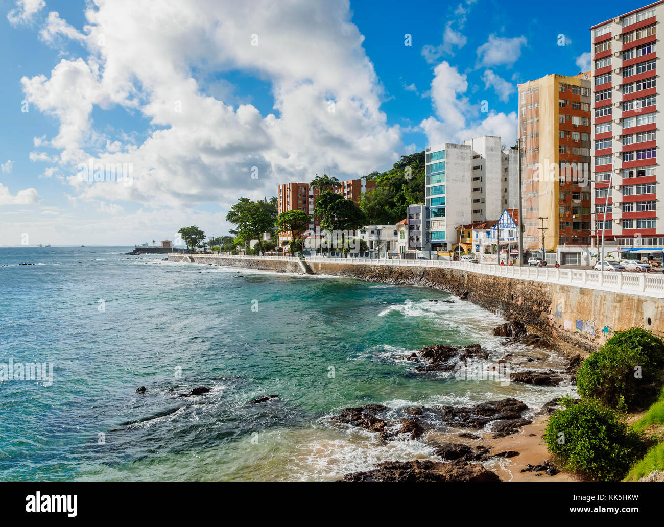 Coastal View, Barra Neighbourhood, Salvador, State of Bahia, Brazil ...