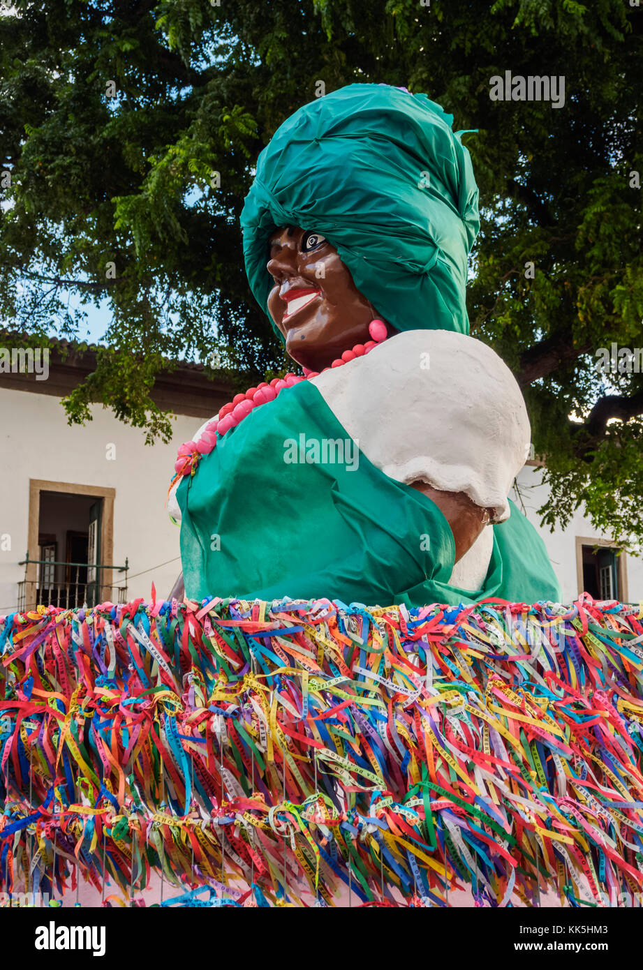 Giant Bahiana Figure, Old Town, Salvador, State of Bahia, Brazil Stock ...
