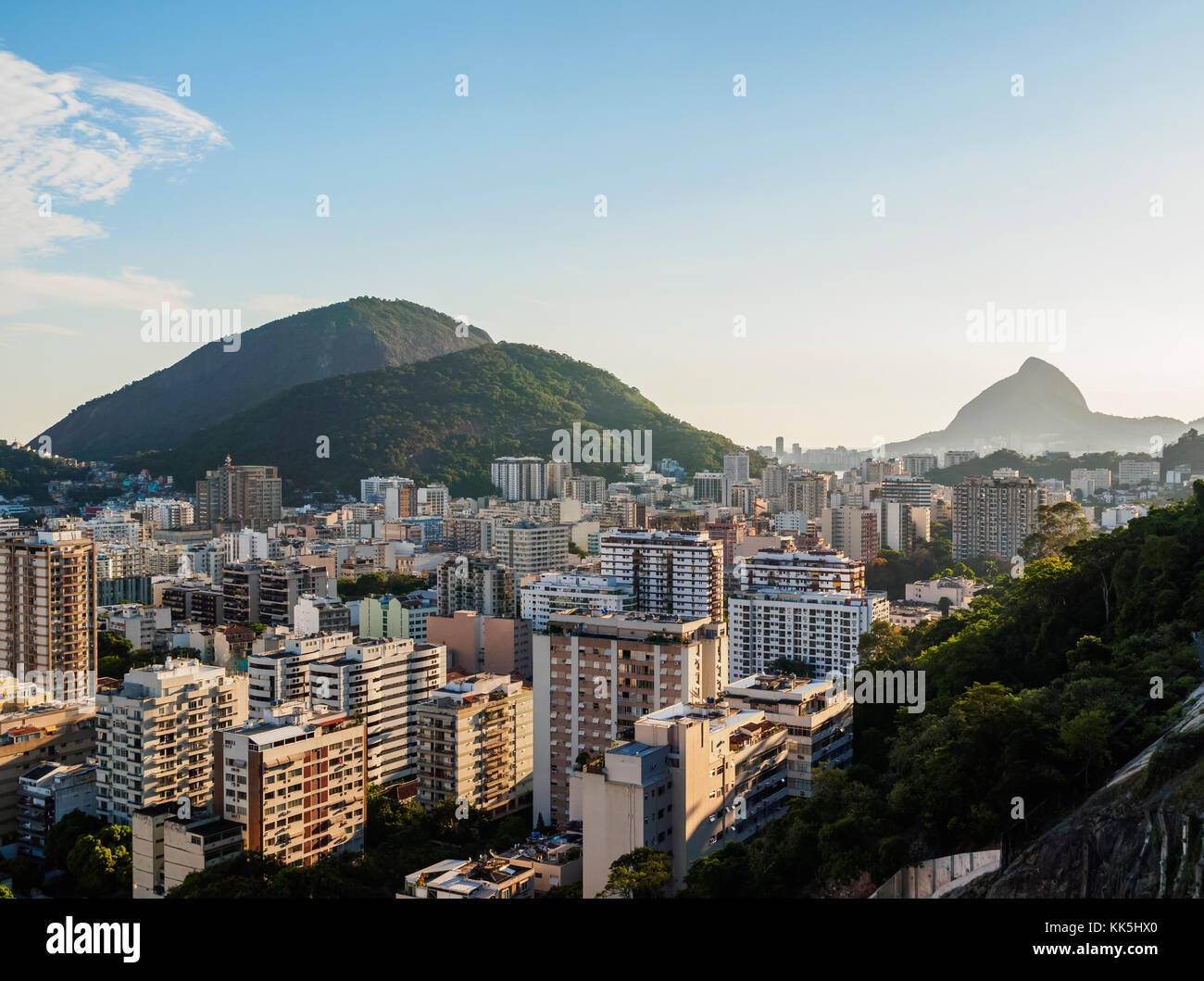 Ipanema Neighbourhood at sunrise, elevated view, Rio de Janeiro, Brazil ...