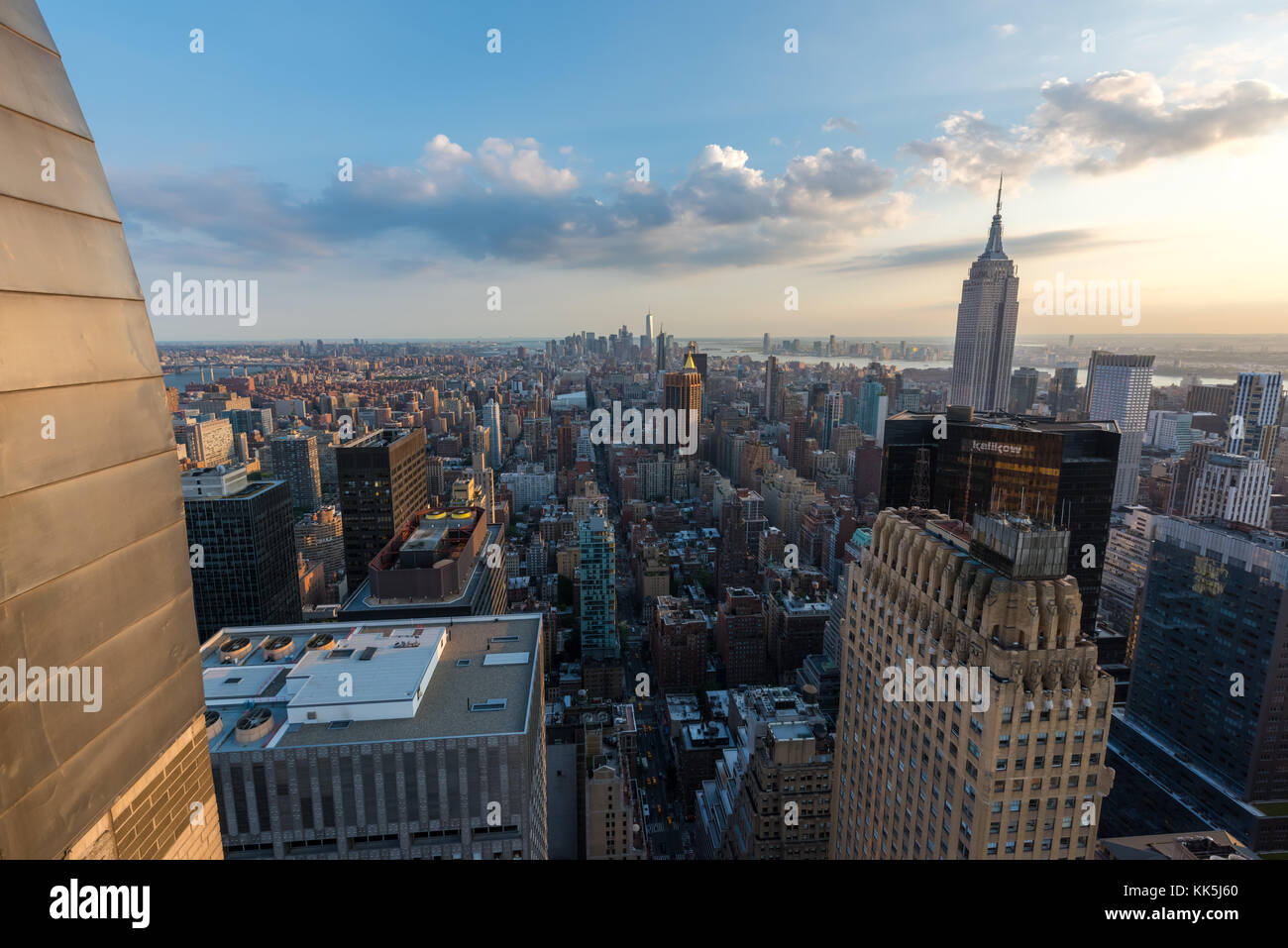 Towering skyscrapers in midtown Manhattan in New York City Stock Photo ...