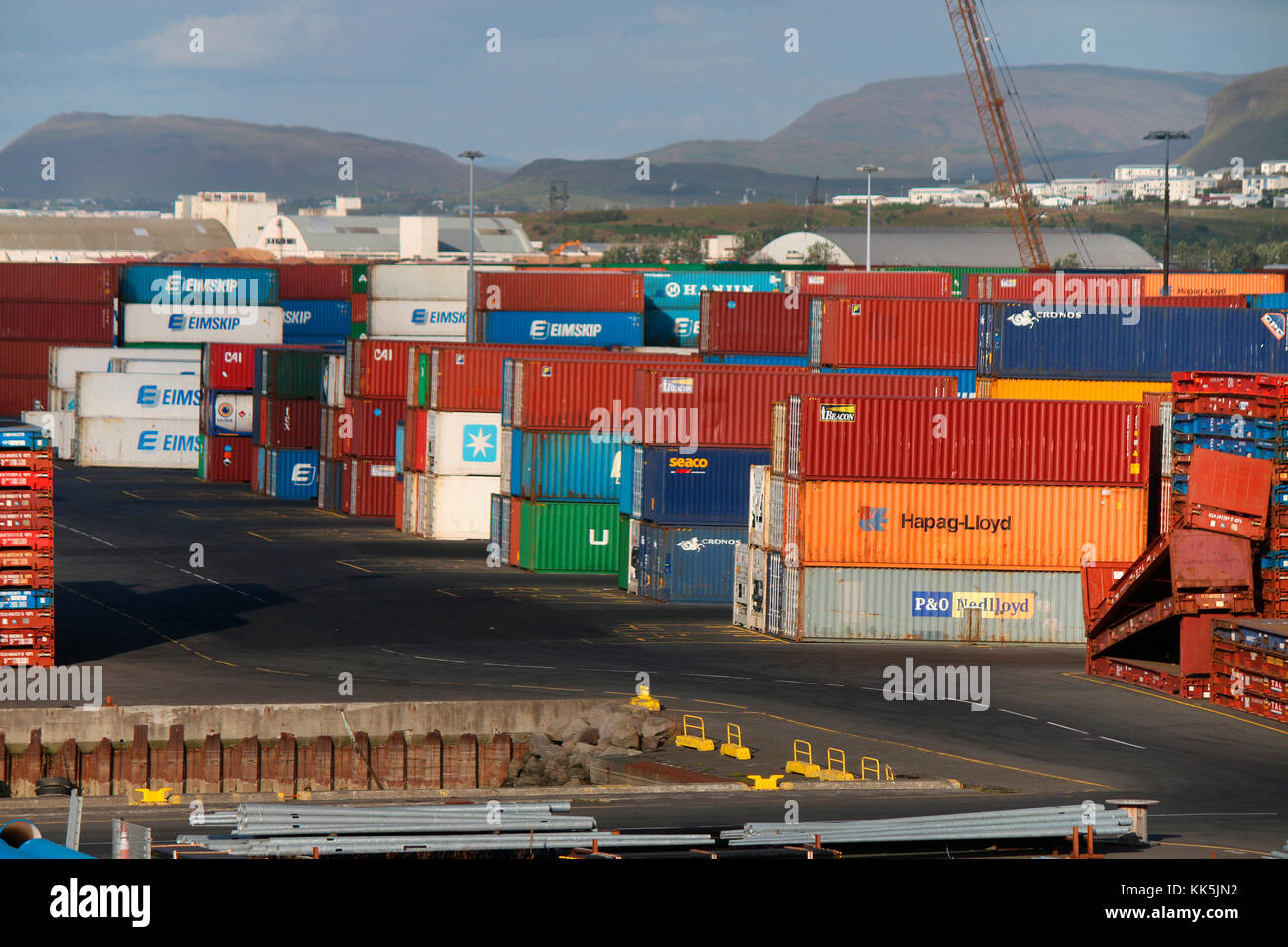 Container, Containerhafen, Reykjavik, Island Stock Photo - Alamy