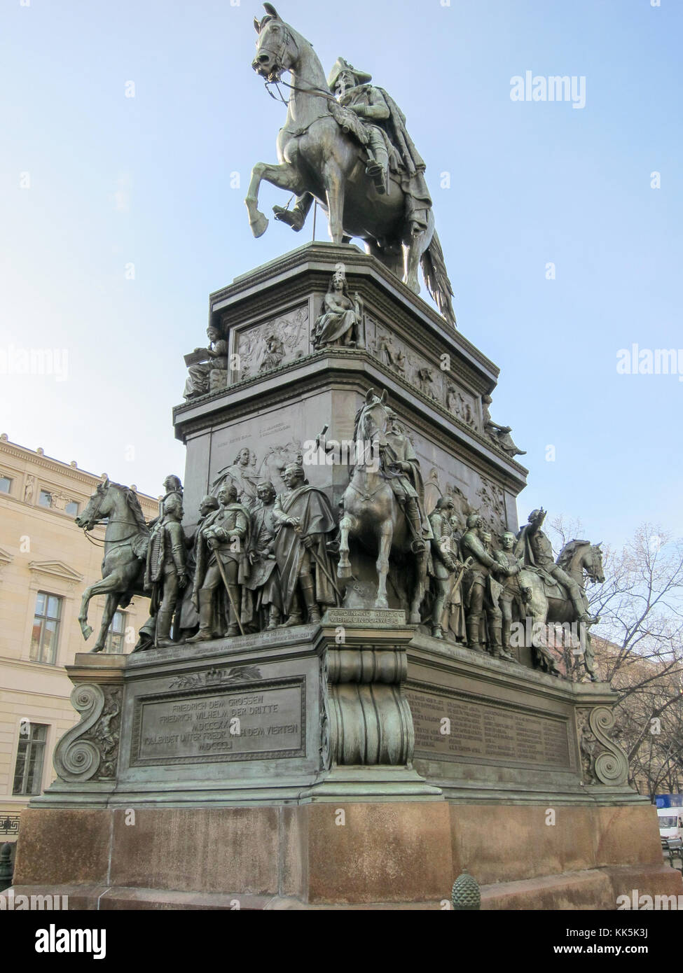 The equestrian statue of Frederick the Great is an outdoor sculpture in ...