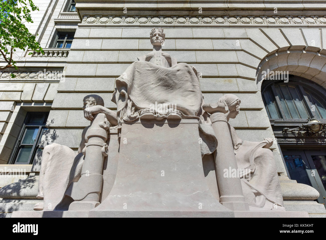 Monument in front of the Federal Building is a historic post office ...