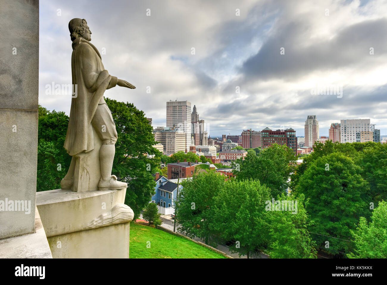 Prospect Terrace Park view of the Providence skyline and Roger Williams ...