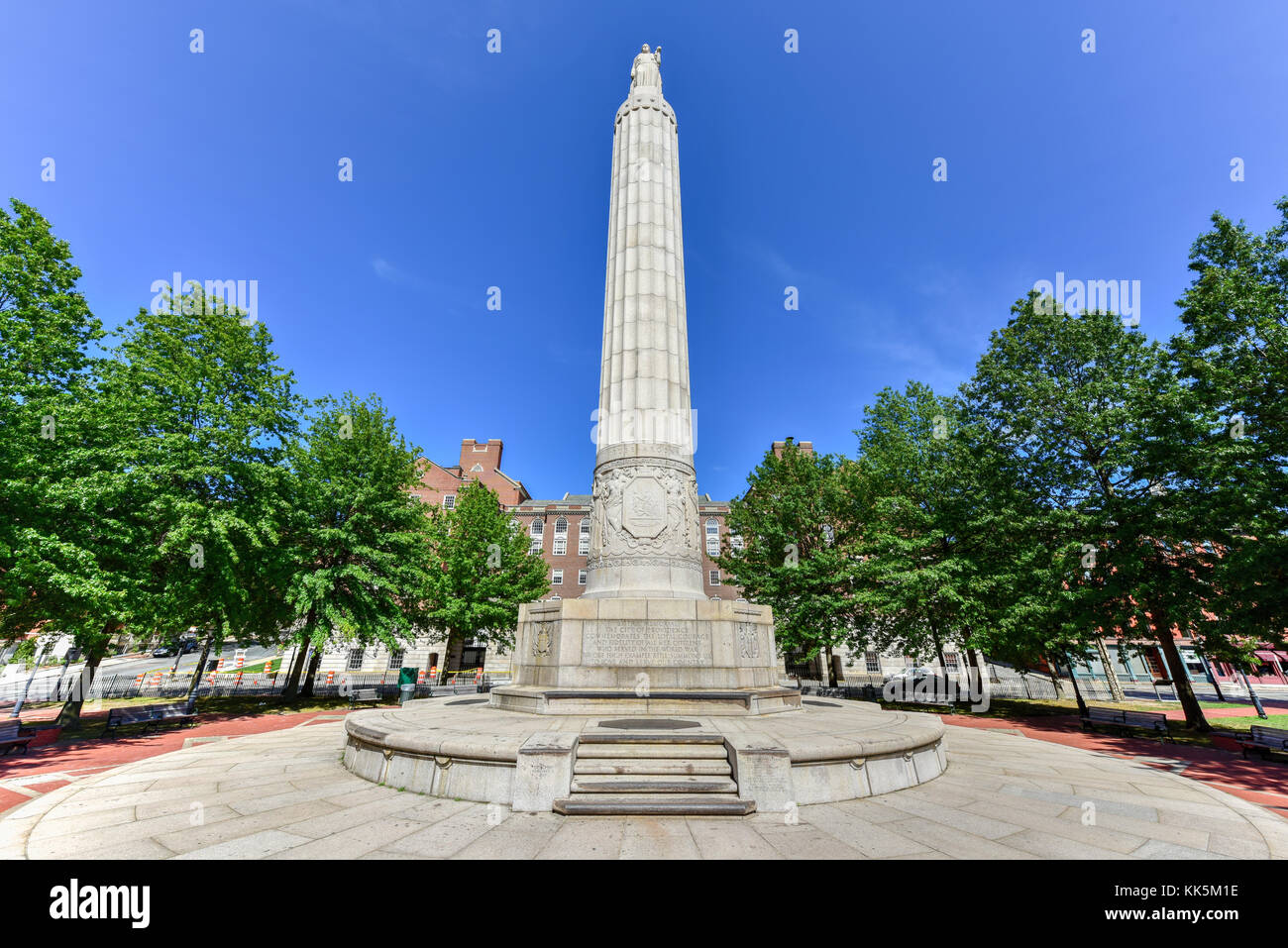 World War I monument in Memorial Park in Providence, Rhode Island Stock ...