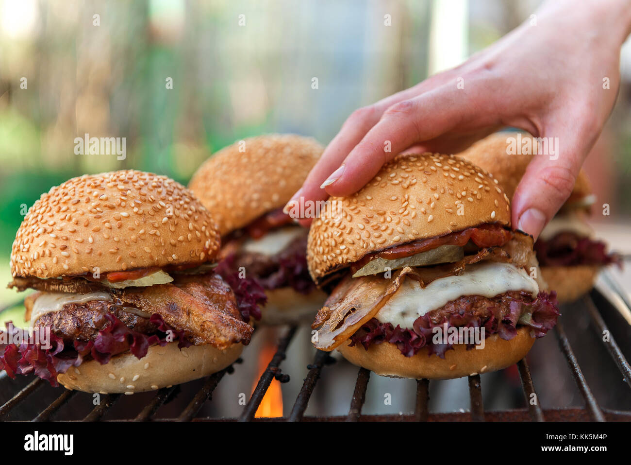 Delicious homemade burgers Stock Photo - Alamy